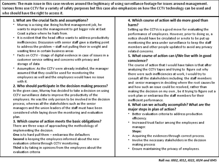 CCTV For Business Process | PDF | Closed Circuit Television | Evaluation