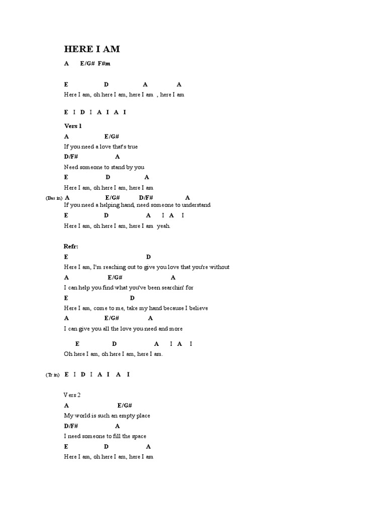 Here I Am | PDF
