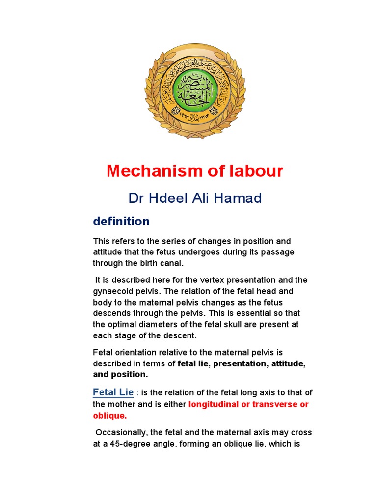 The Cardinal Movements of Labour: A Comprehensive Description of the ...