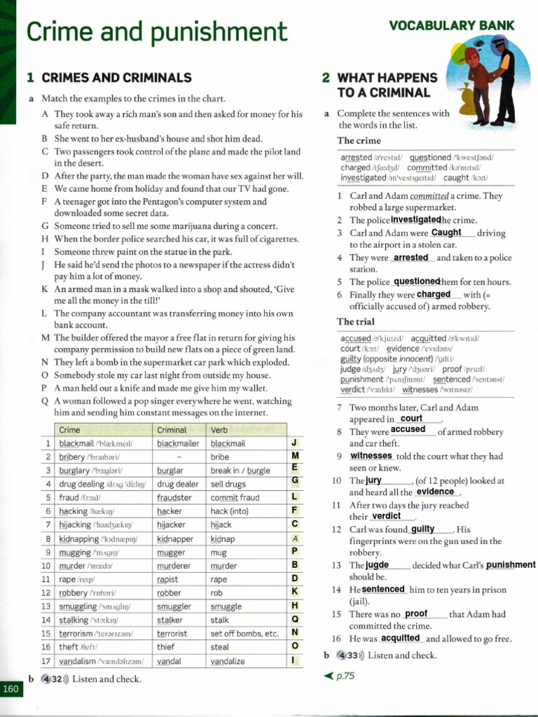 Crime Vocabulary PDF | PDF | Burglary | Robbery