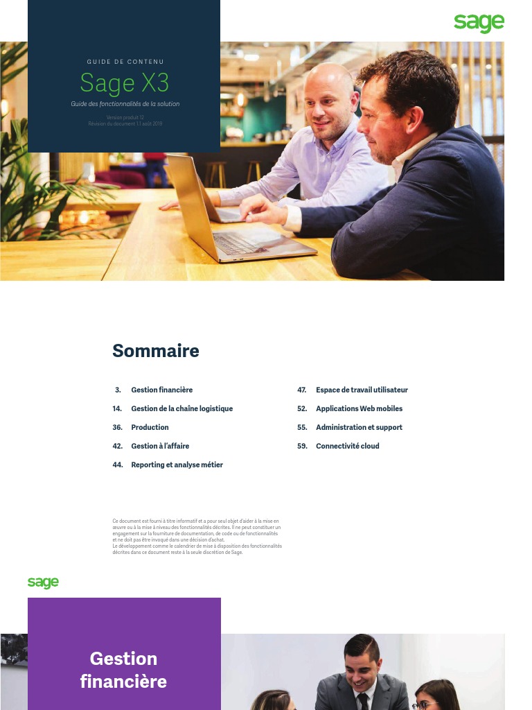 Sage X3 V12 - Guide Des Fonctionnalités | PDF | Dépréciation | Facture