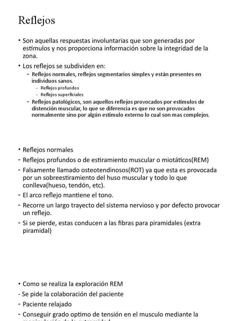 Tipos y Evaluación de Reflejos Musculares | PDF | Músculo | Sistema ...