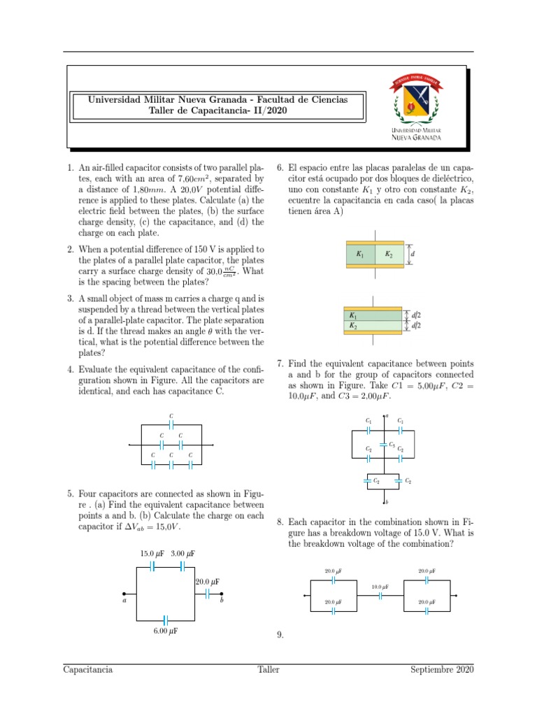 Problems: Figure P26.21 | PDF | Series And Parallel Circuits | Capacitor