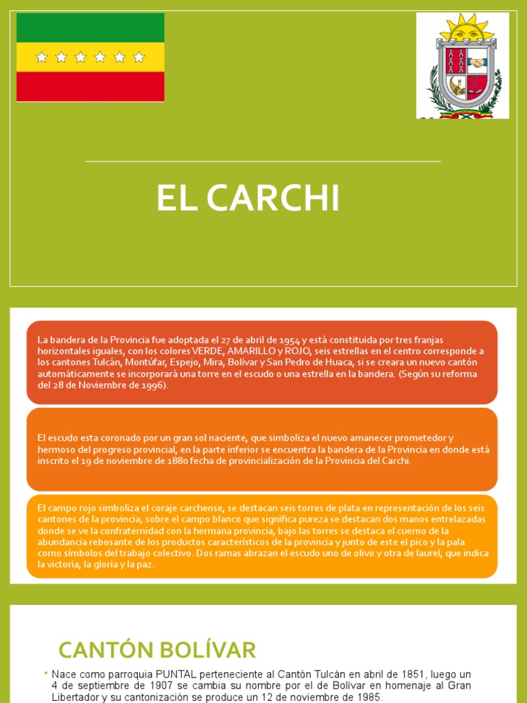 Bandera y Cantones del Carchi | PDF | Agricultura | Naturaleza