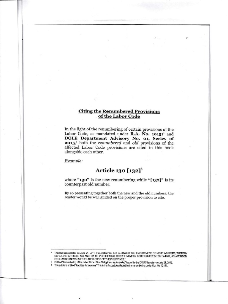 Labor Code Provision Guide | PDF | Overtime | Labor