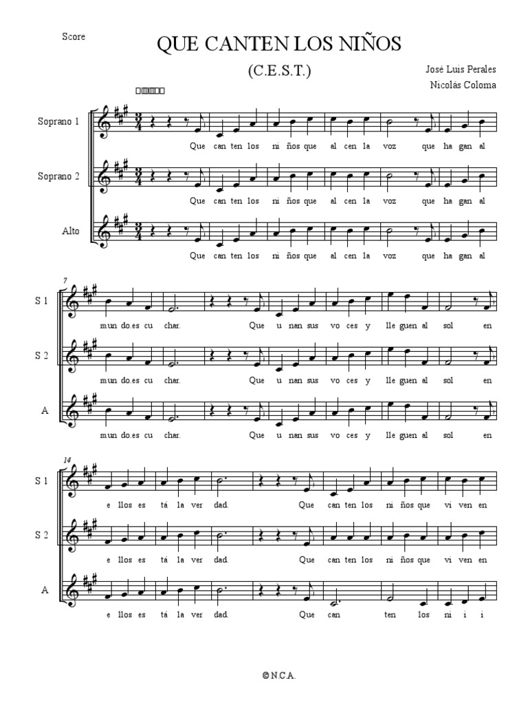 Que Canten Los Niños | PDF