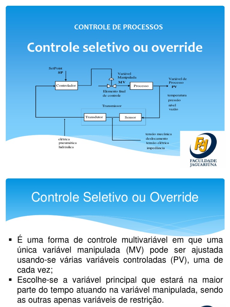 Controle Seletivo Ou Override | PDF | Caldeira | Temperatura