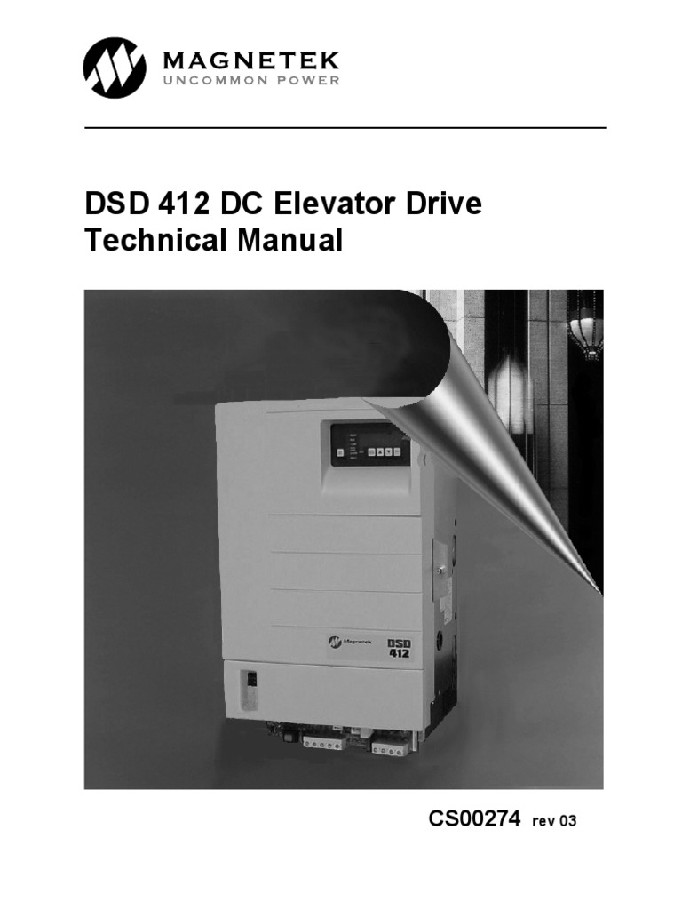 DSD 412 DC Elevator Drive Technical Manual | PDF | Power Supply ...