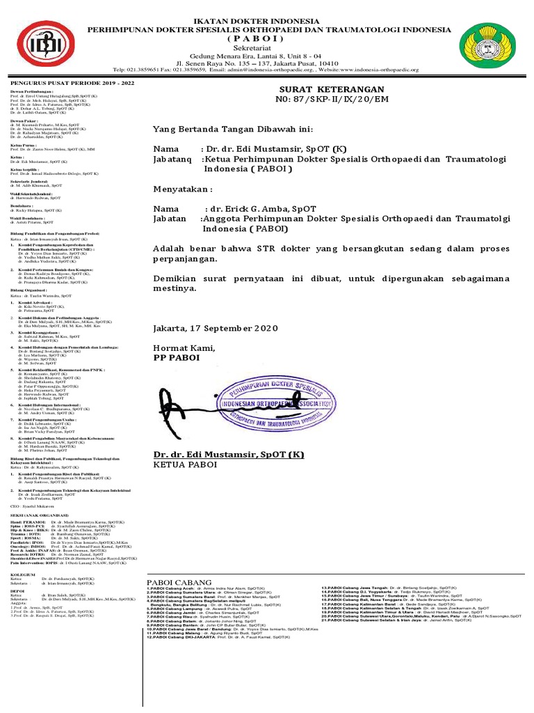 Surat Keterangan STR Sedang Dalam Proses DR - Erick G - Amba-1 | PDF