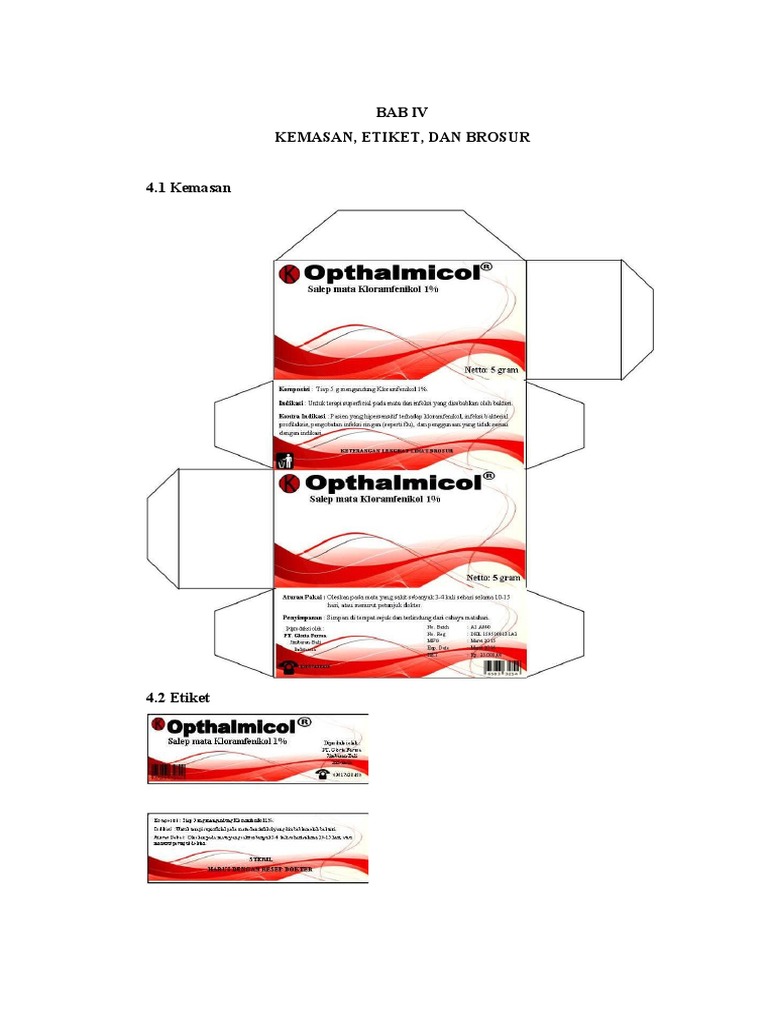 Kemasan Salep Mata | PDF