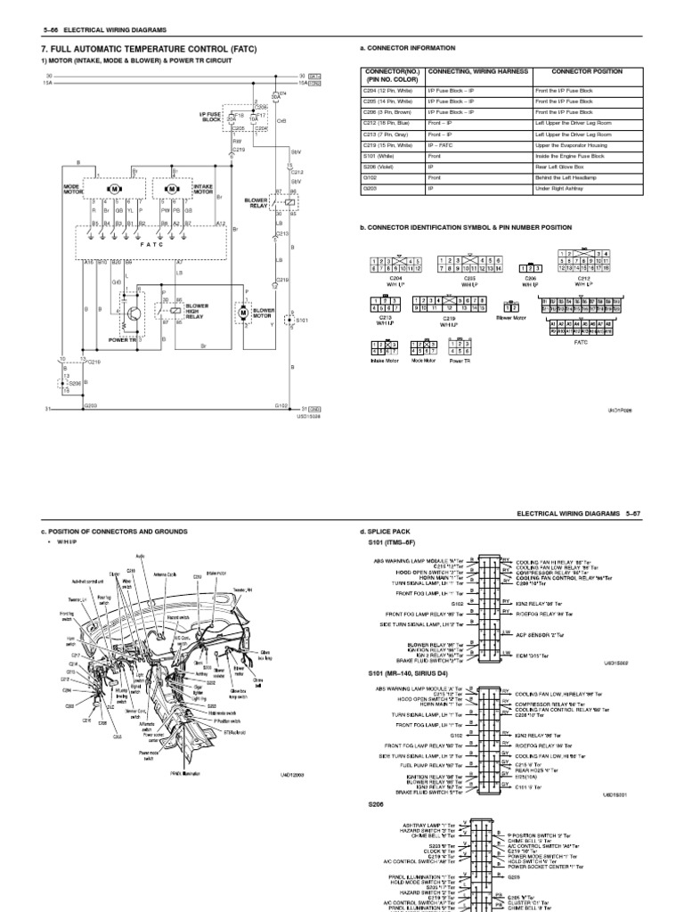 Full Automatic Temperature Control (Fatc) : 5-66 Electrical Wiring ...
