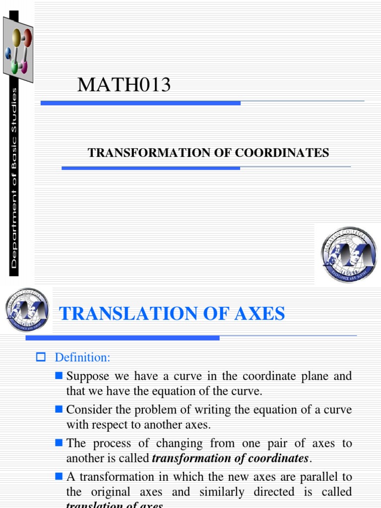 Translation and Rotation | PDF | Cartesian Coordinate System ...