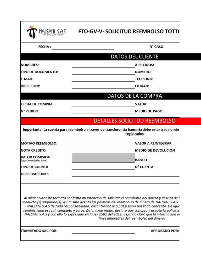 Formato de Devolucion | PDF | Bancos | Dinero