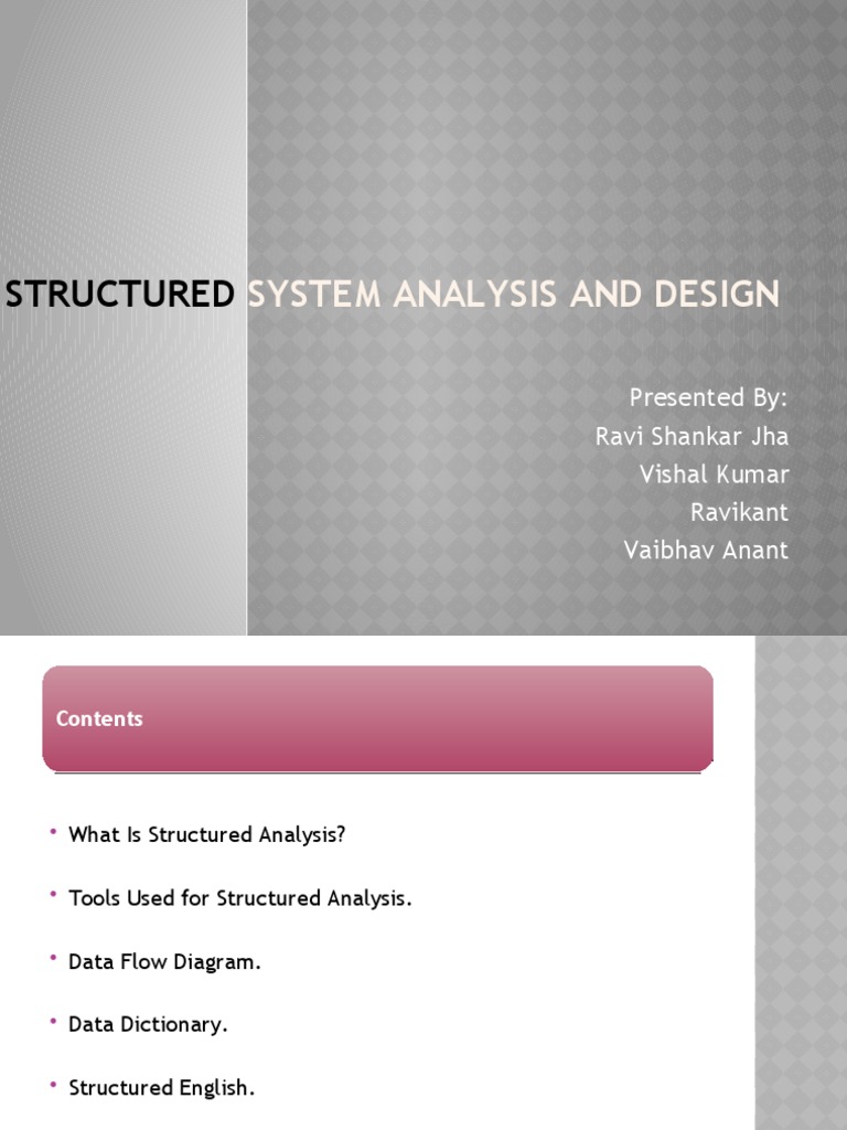 Structured System Analysis and Design | PDF | Information Technology ...