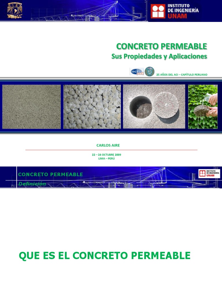Concreto Permeable PDF | PDF | Hormigón | Permeabilidad (Ciencias de la ...