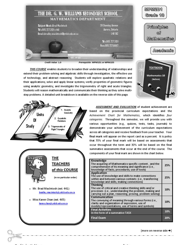 MPM2D1 | PDF | Geometry | Trigonometric Functions