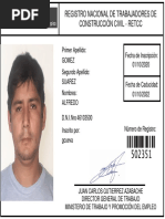 Carnet RETCC: Registro y Consulta | PDF
