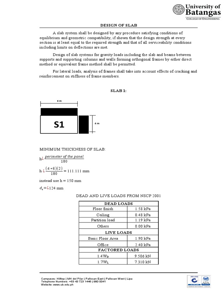 Design of Slab: Perimeter of The Panel | PDF | Architectural Design ...