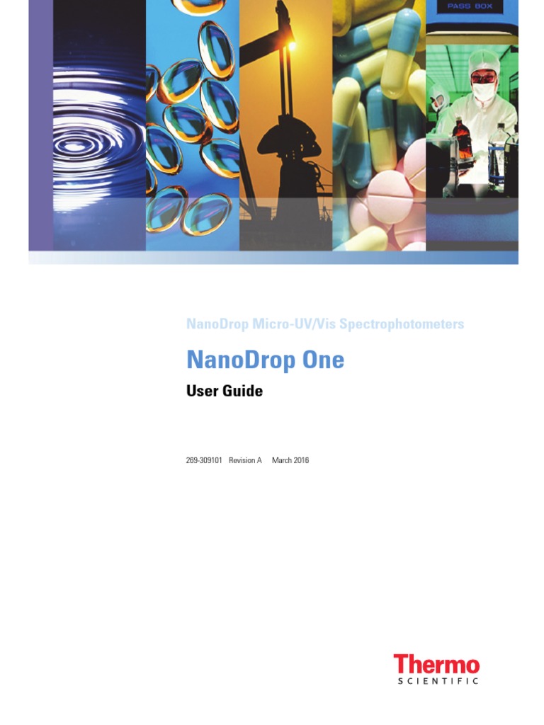 Nanodrop One: User Guide | PDF | Oligonucleotide | Installation ...