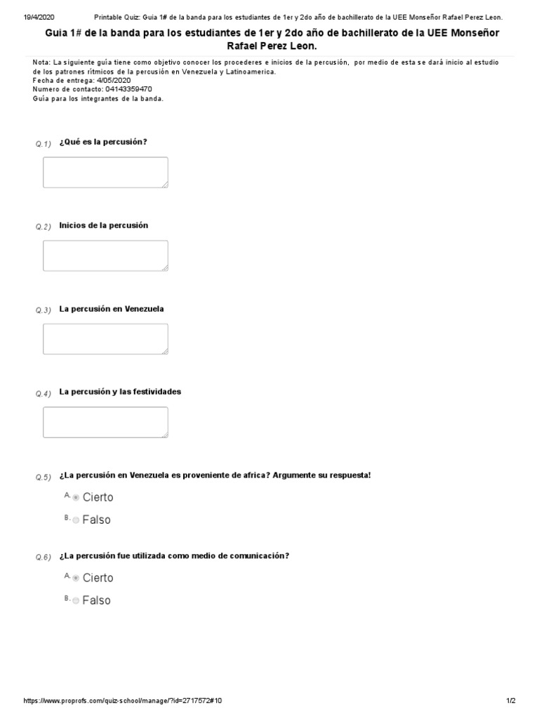 Create Online Scored Quizzes and Tests - ProProfs Quiz Creator PDF | PDF