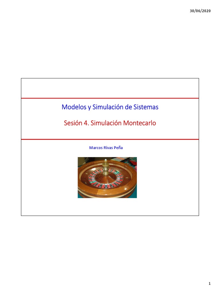 Clase 4 Simulación Montecarlo Pdf Pdf Distribución Normal Simulación