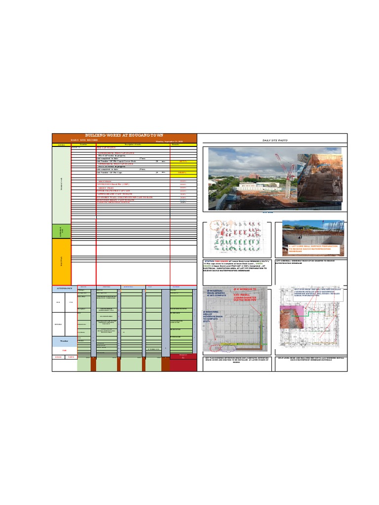 Building Works at Hougang Town: Daily Site Record Monday, September 21 ...