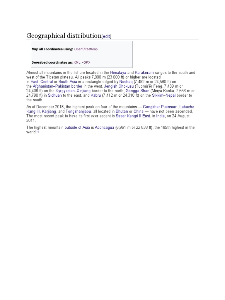 Geographical Distribution: Map All Coordinates Using | PDF