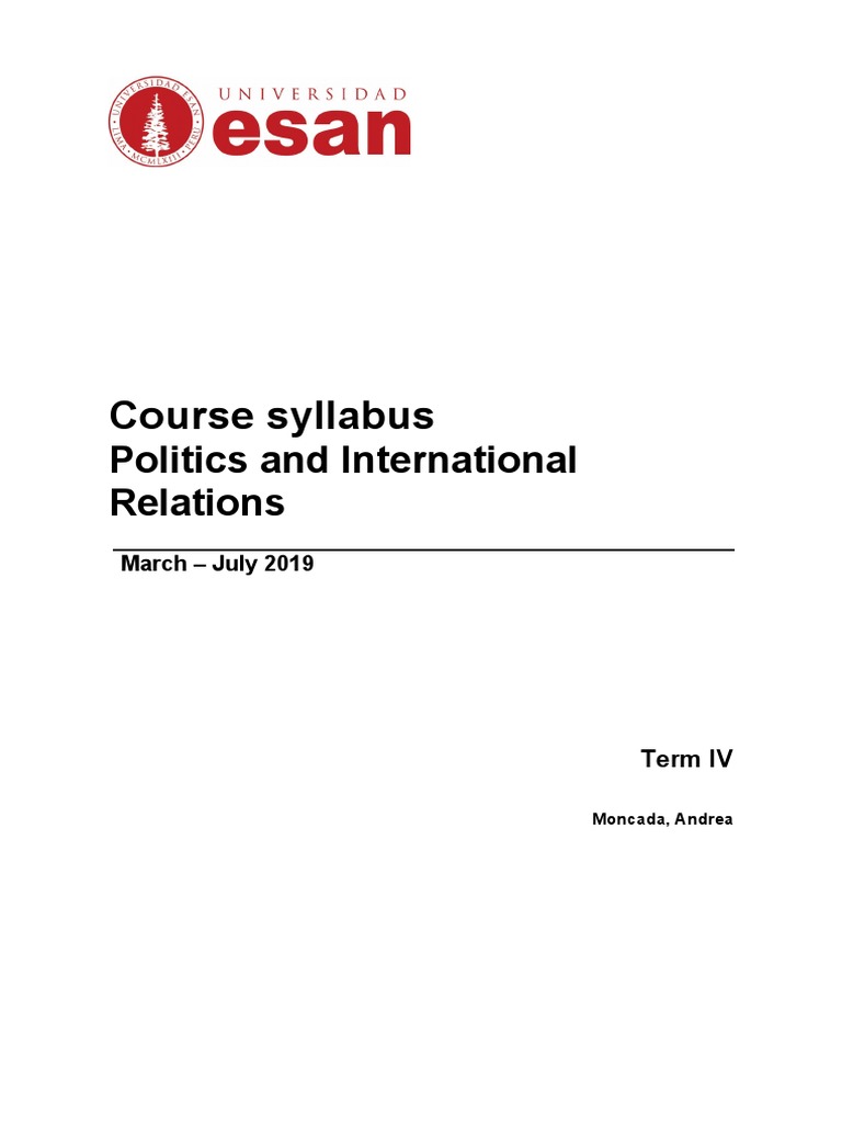 Politics and International Relations 2019-2 | PDF | Polarity ...