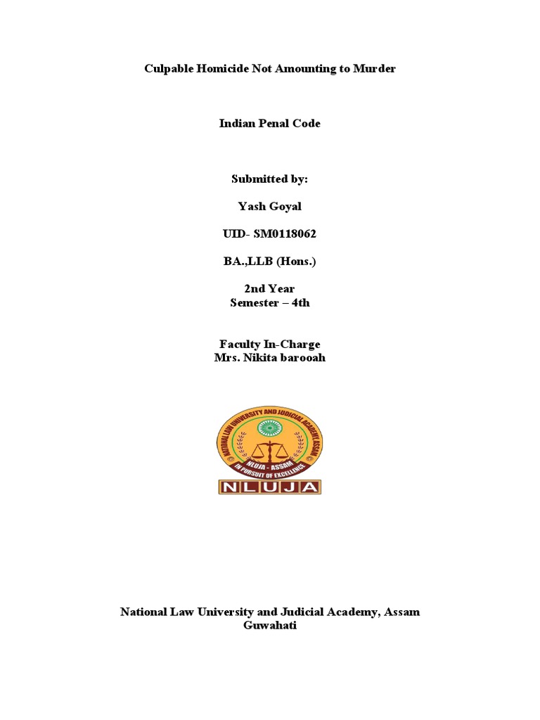 Ipc Project PDF | PDF | Murder | Criminal Law