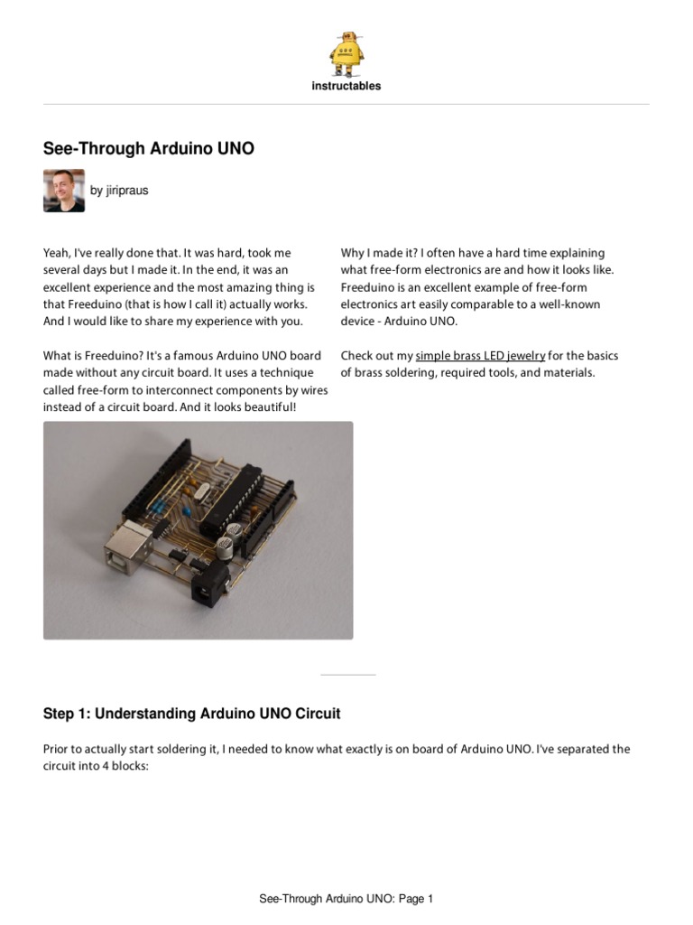 See Through Arduino UNO | PDF | Arduino | Electronic Circuits