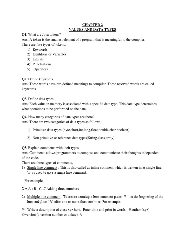 Chapter 2 Values And Data Types New Pdf Pdf Pdf Data Type Variable Computer Science 2179