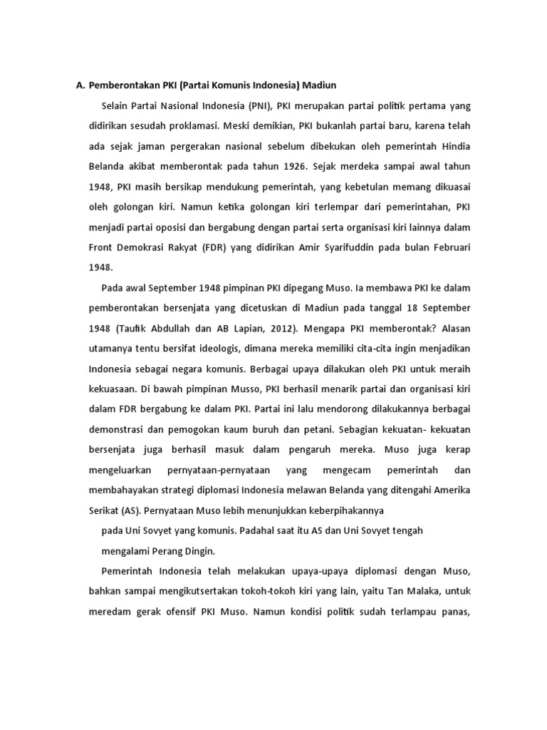 Makalah Sejarah Pki | PDF | Politik