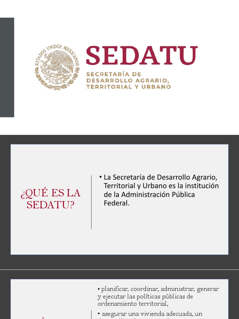 Sedatu Presentación PDF | PDF | México | Esfera pública