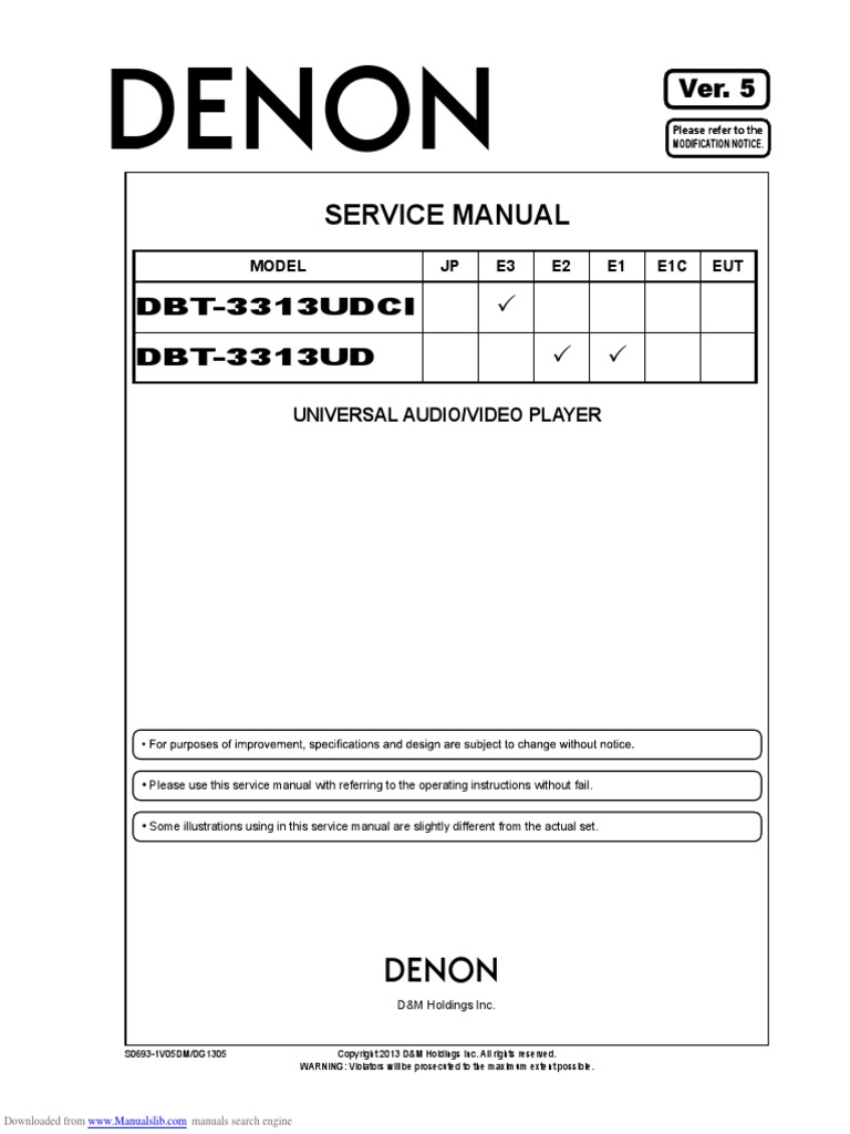 Service Manual: DBT-3313UDCI DBT-3313UD | PDF | Capacitor | Electrical ...