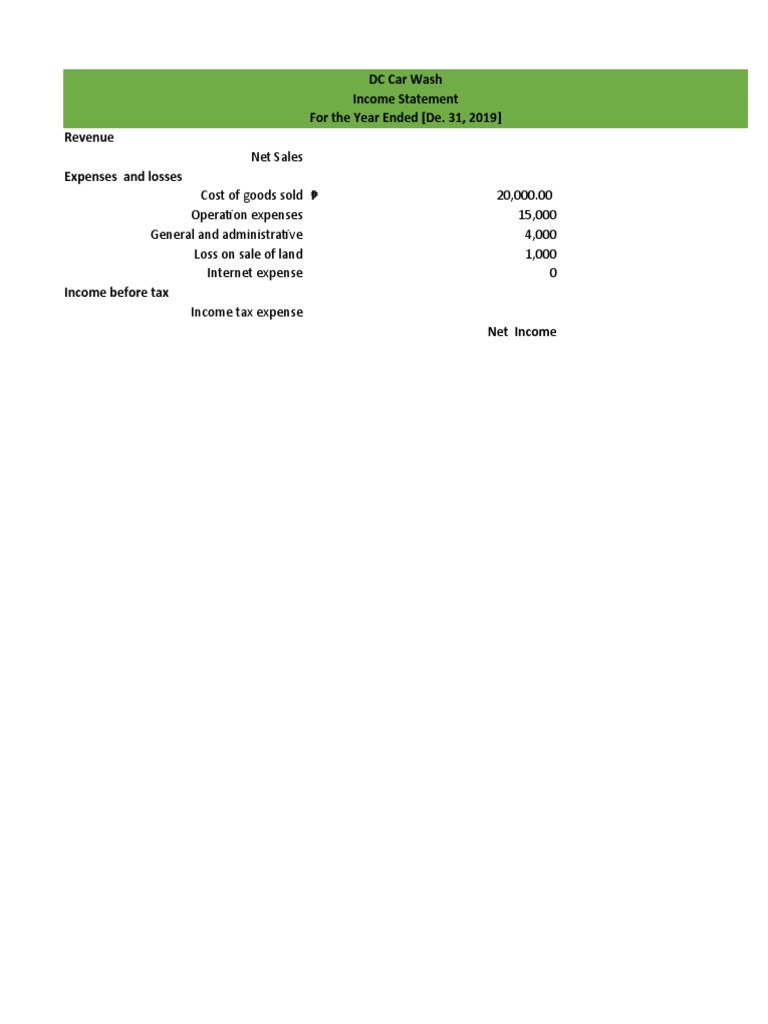 Single Step Income Statement 2.0 | PDF