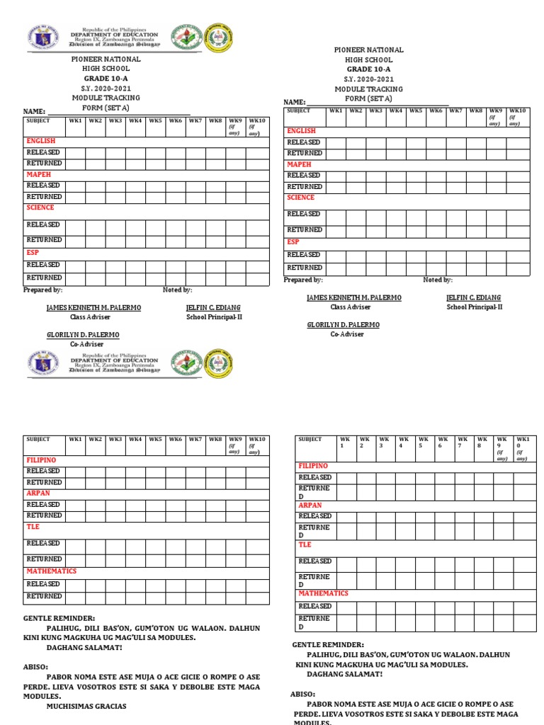 Module Tracking | PDF