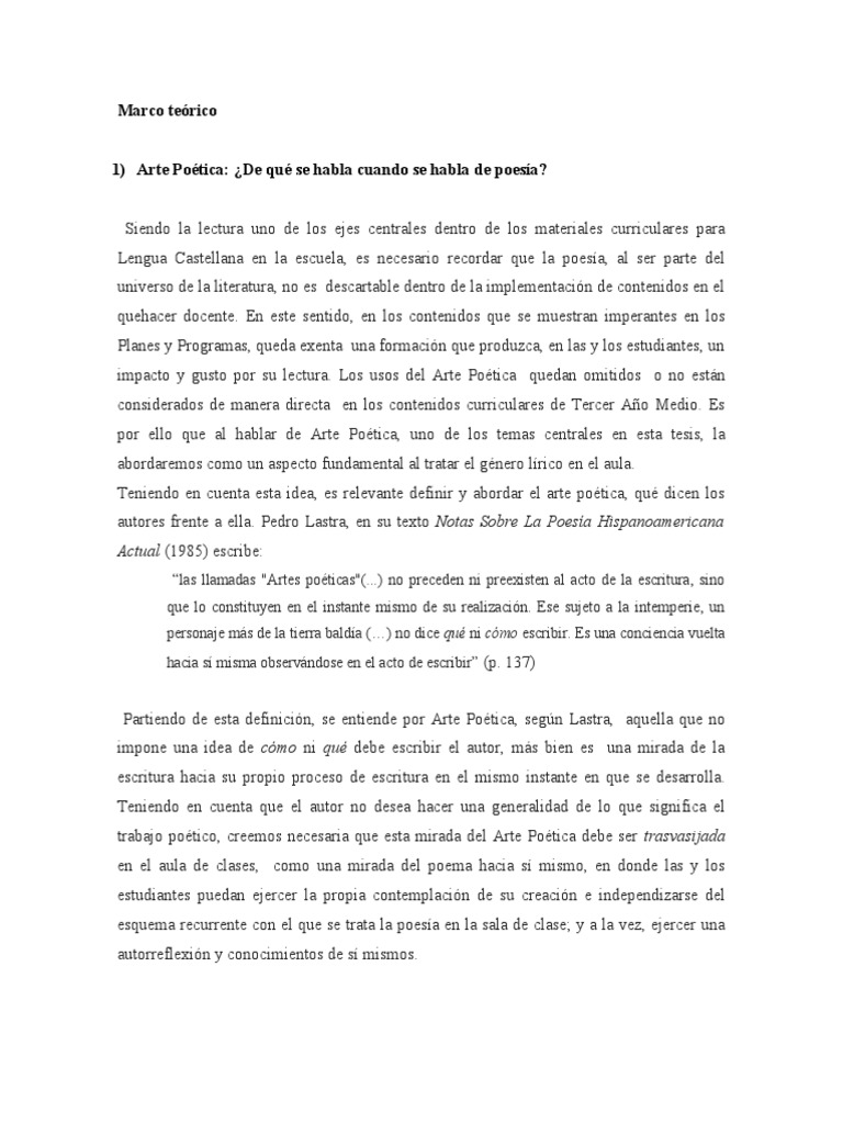 Marco Teórico | PDF | Poesía | Autor