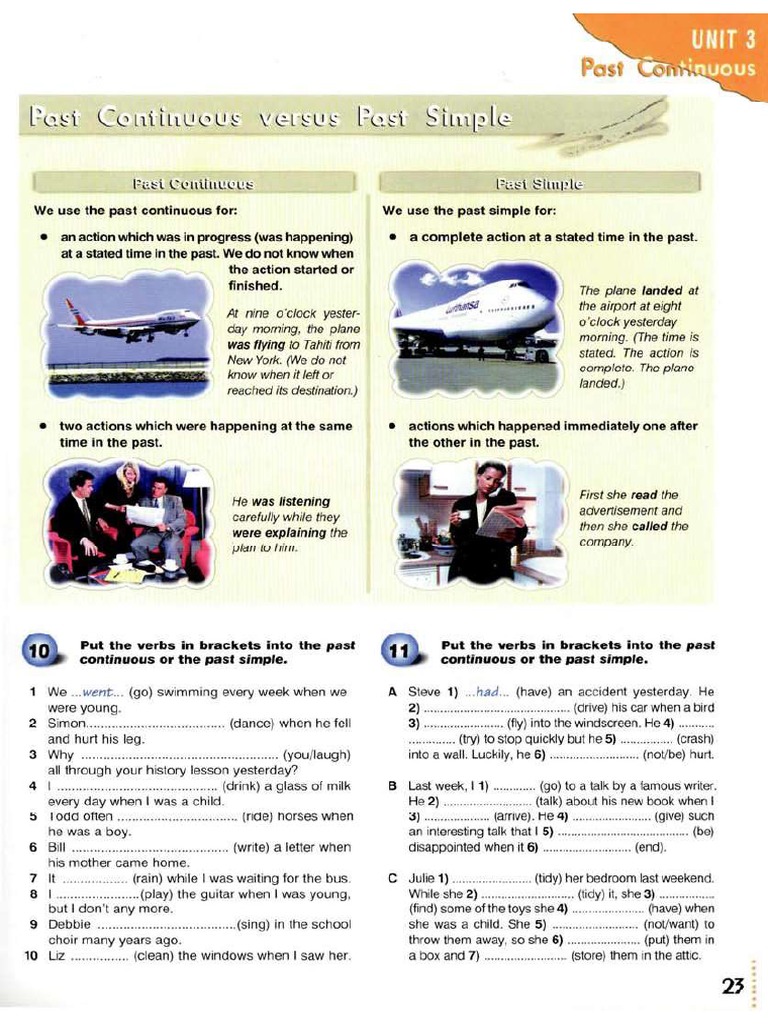 G2 - Past Continuous vs. Past Simple | PDF