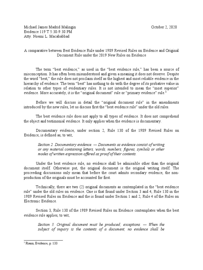 Riano, Evidence, P. 133 | PDF | Evidence | Fax