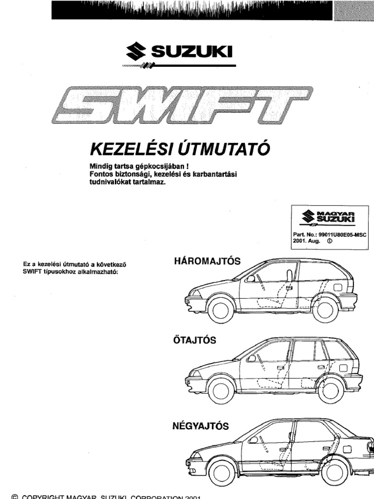 Suzuki Swift Kezelési Útmutató | PDF