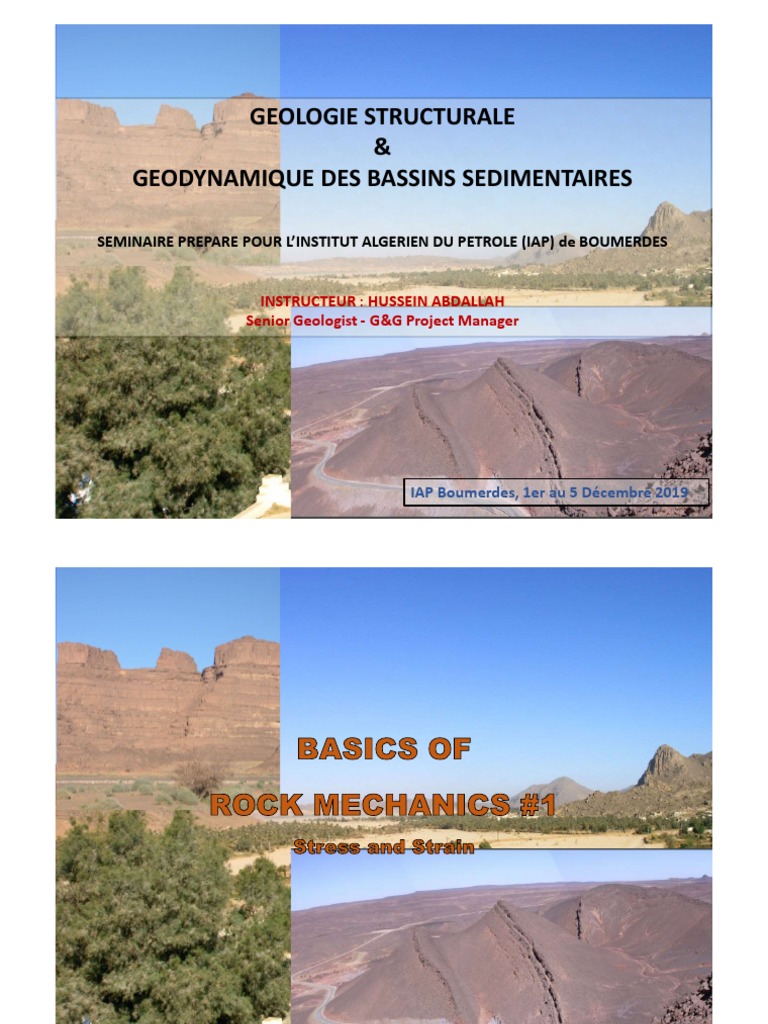 Rock Mechanics - Basics 1 | PDF | Stress (Mechanics) | Deformation (Mechanics)
