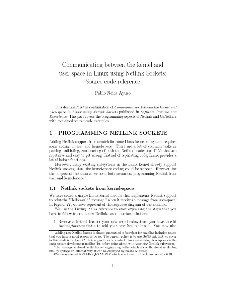 Netlink Libmnl Manual PDF | PDF | Library (Computing) | Software Engineering