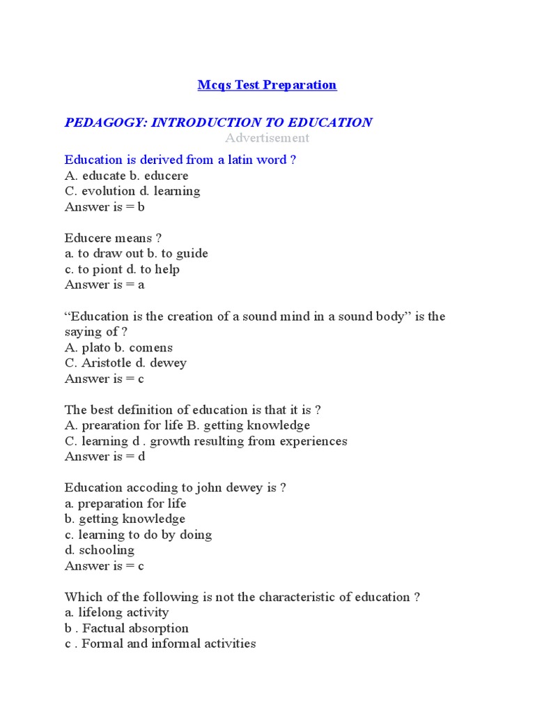 Mcqs Test Preparation | PDF | Educational Assessment | Evaluation