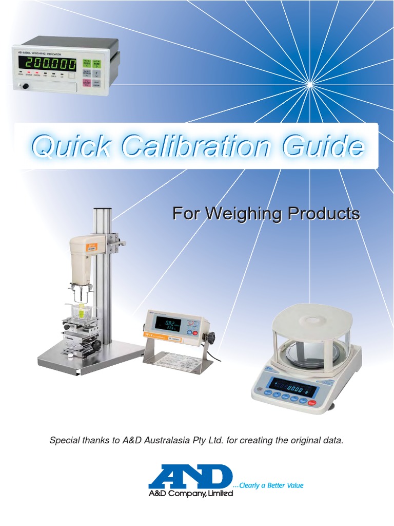Quick Calibration Guide | PDF | Weight | Mode (Statistics)