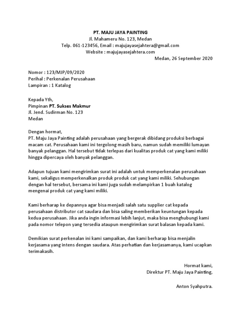 Contoh Surat Bisnis | PDF