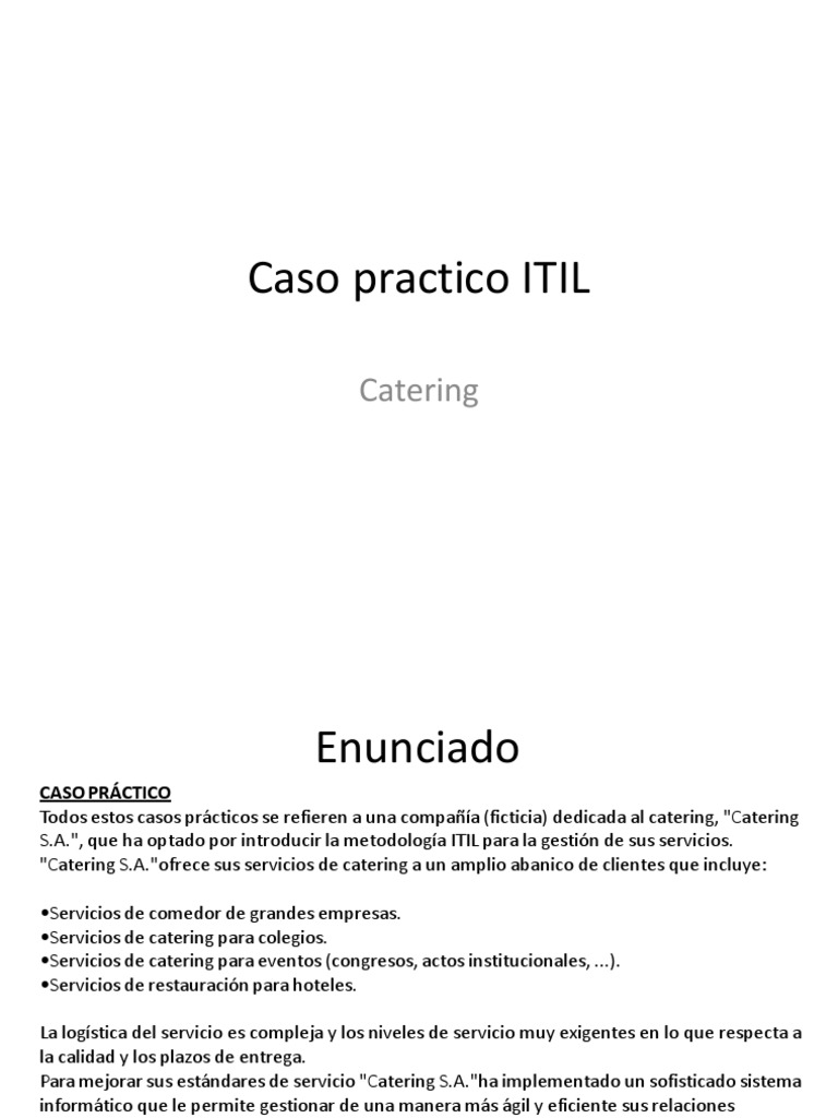 Caso Practico Itil | PDF | Itil | Planificación de recursos empresariales