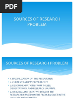 Sources of The Problem in Research | PDF | Theory | Innovation
