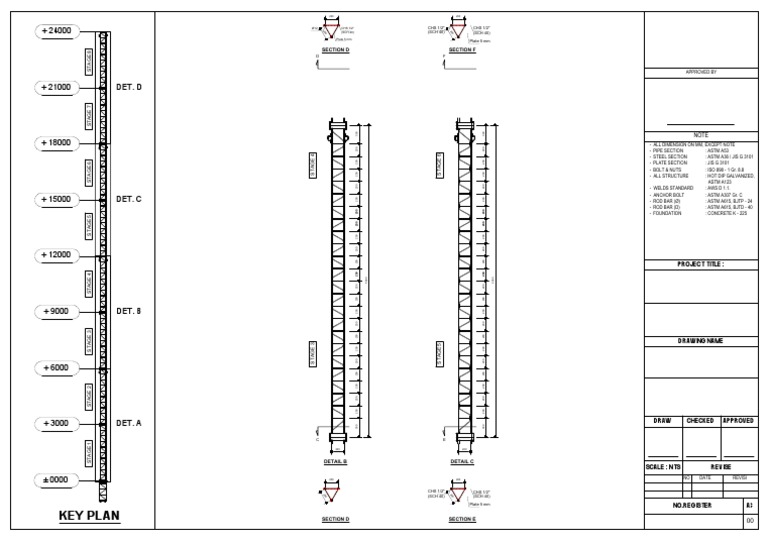 Key Plan: Section D Section F | PDF | Metalworking | Mechanical Engineering