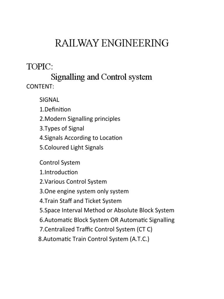RAILWAY ENGINEE final-WPS Office | PDF | Rail Transport | Train