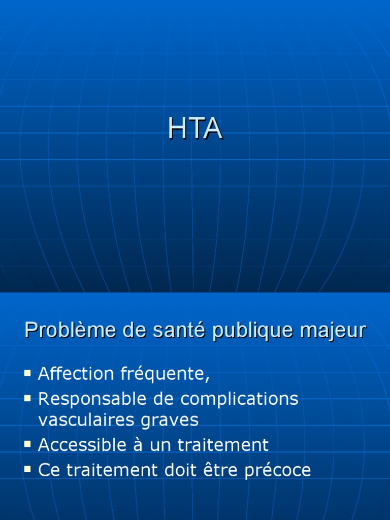 HTA - PPT Version 1 | PDF | Hypertension artérielle | Cœur
